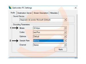 Configurar Streaming, Encoder (Orban Opticodec) • EXTASSIS NETwork Tutoriales