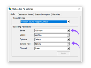 Configurar Streaming, Encoder (Orban Opticodec) • EXTASSIS NETwork Tutoriales