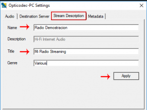 Configurar Streaming, Encoder (Orban Opticodec) • EXTASSIS NETwork Tutoriales