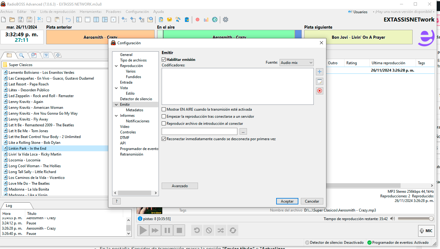Cómo configurar RadioBOSS streaming y metadatos • EXTASSIS NETwork Tutoriales