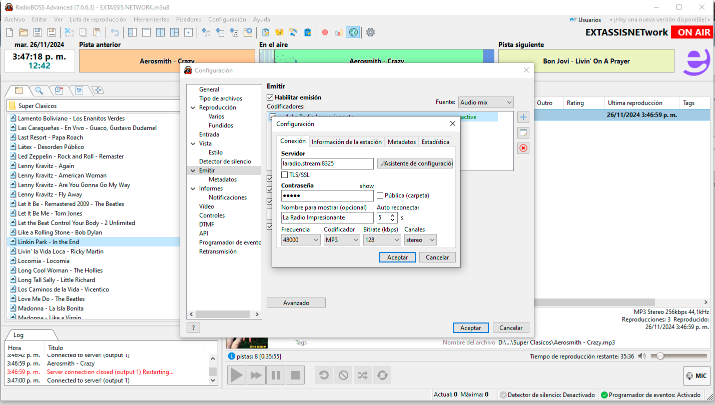 Cómo configurar RadioBOSS streaming y metadatos • EXTASSIS NETwork Tutoriales