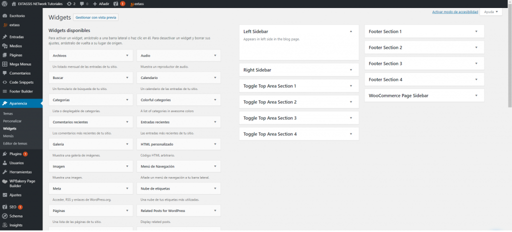 ¿Qué es un widget en WordPress y cómo usarlo? • EXTASSIS NETwork Tutoriales